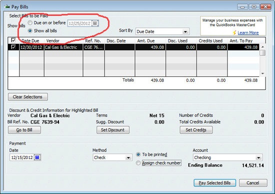 QuickBooks Tips | Managing Cash Flow Using the Vendor Center